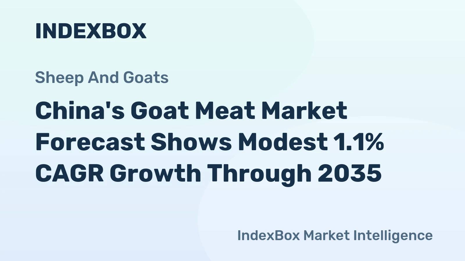 China's Goat Meat Market Forecast Shows Modest 1.1% CAGR Growth Through 2035