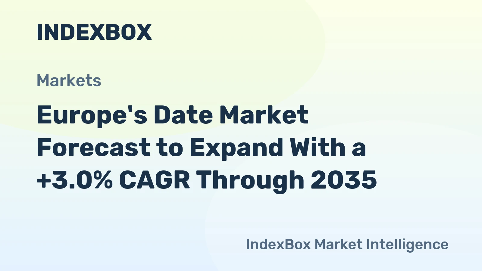 Europe's Date Market Forecast to Expand With a +3.0% CAGR Through 2035