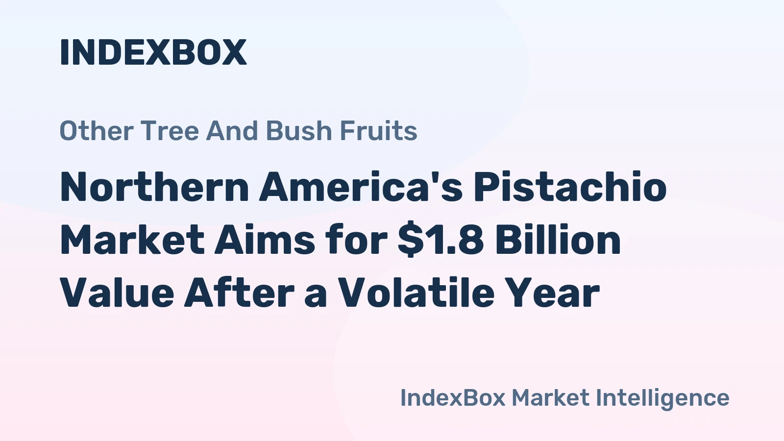Northern America's Pistachio Market Aims for $1.8 Billion Value After a Volatile Year