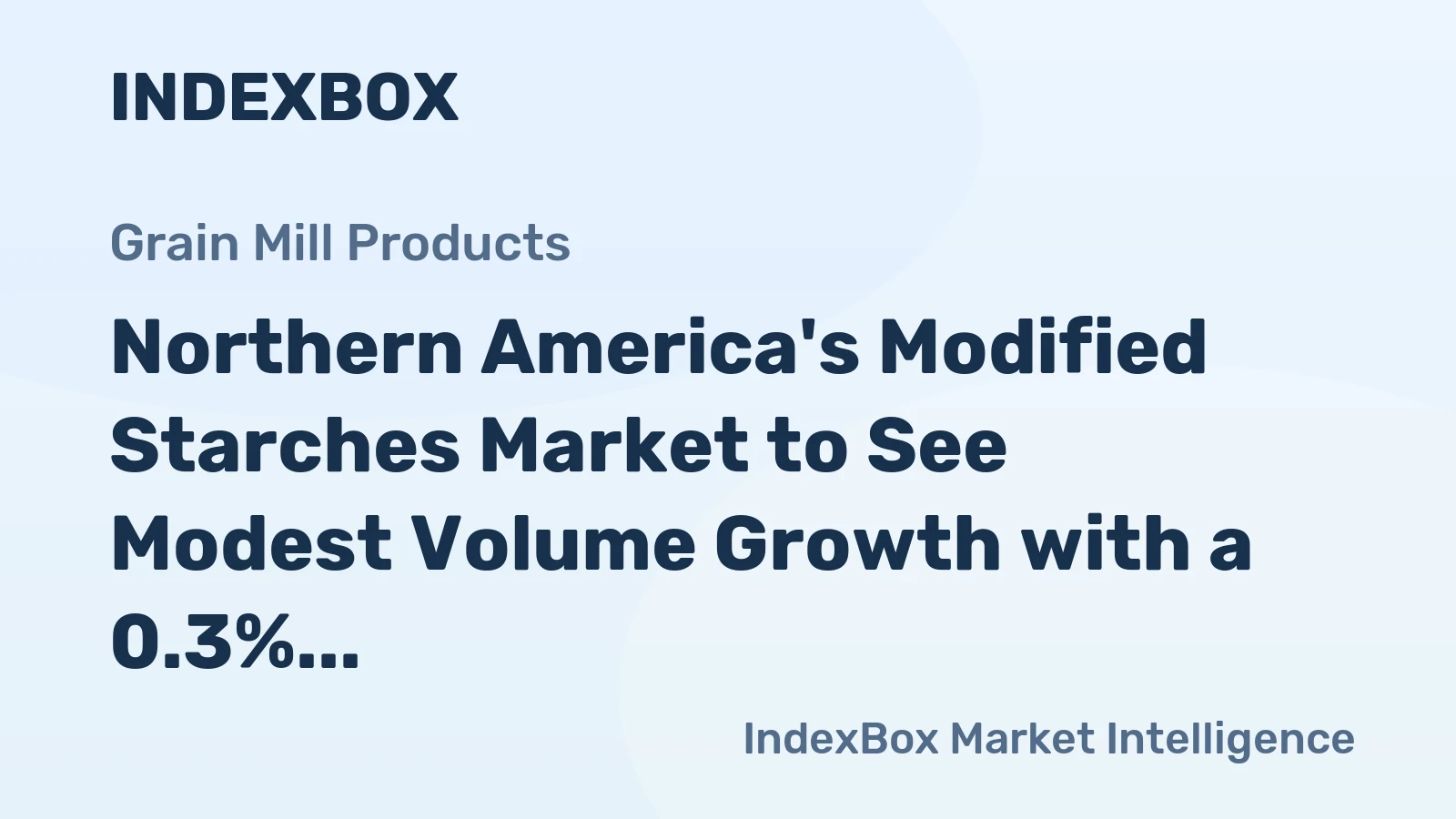 Northern America's Modified Starches Market to See Modest Volume Growth with a 0.3% CAGR Through 2035