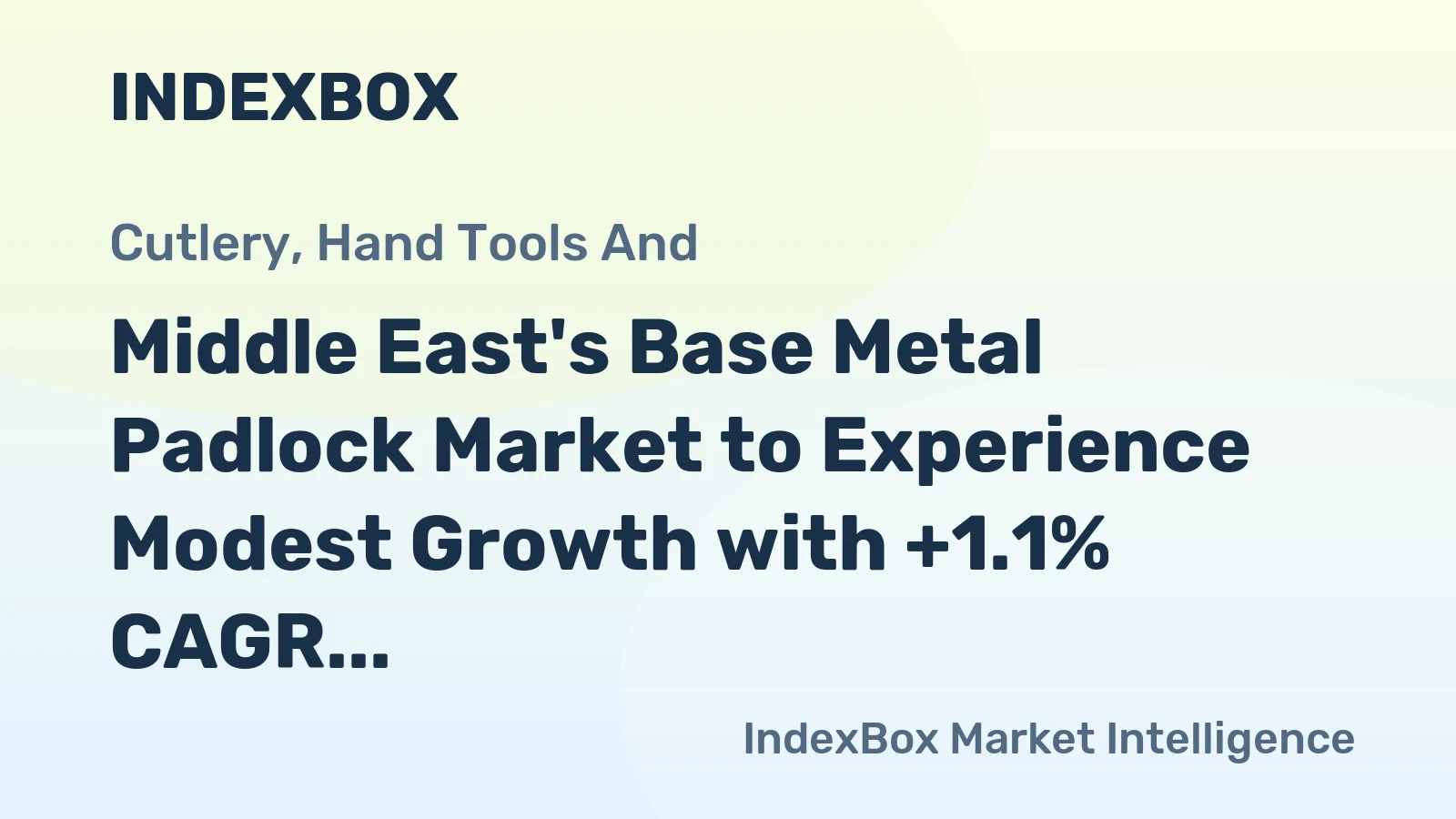 Middle East's Base Metal Padlock Market to Experience Modest Growth with +1.1% CAGR Over Next Decade