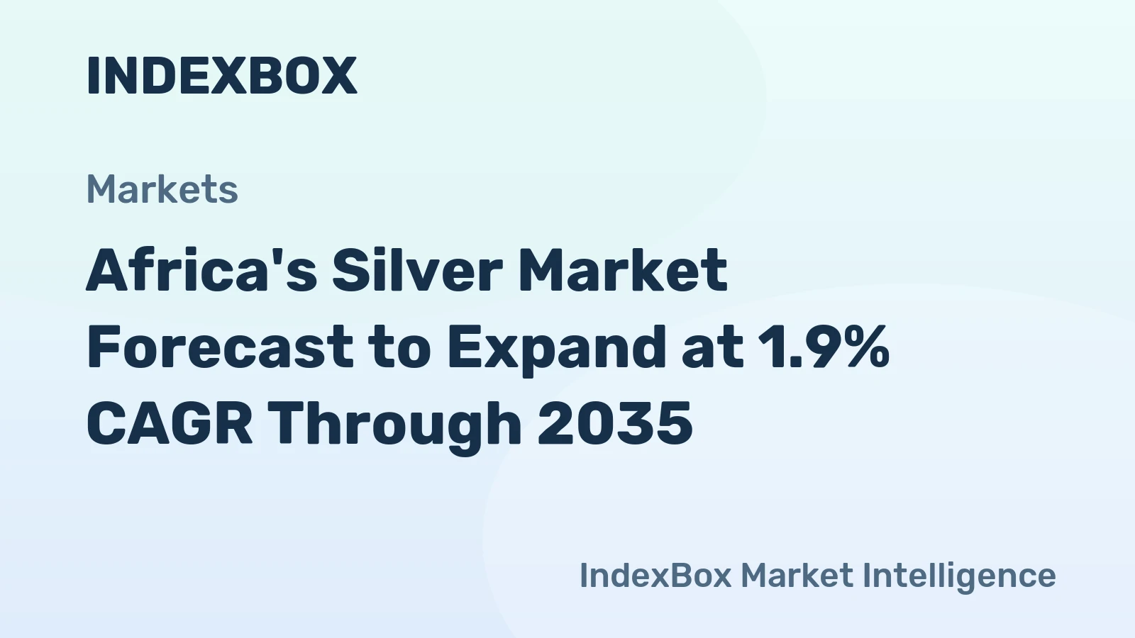 Africa's Silver Market Forecast to Expand at 1.9% CAGR Through 2035