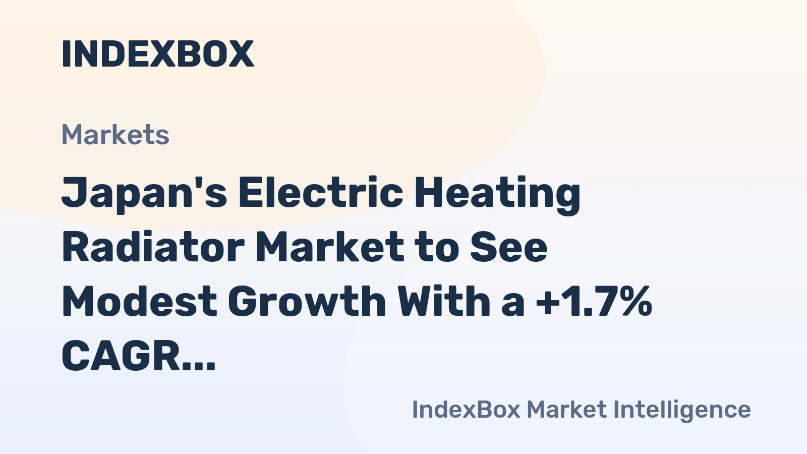 Japan's Electric Heating Radiator Market to See Modest Growth With a +1.7% CAGR Through 2035