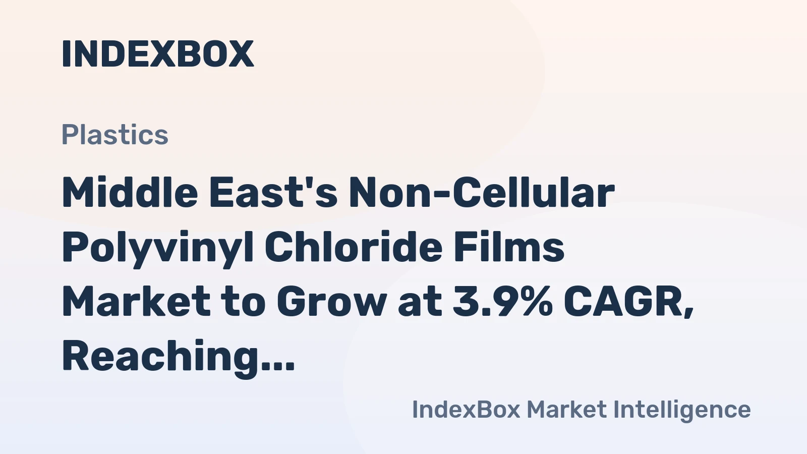 Middle East's Non-Cellular Polyvinyl Chloride Films Market to Grow at 3.9% CAGR, Reaching $2.3B by 2035