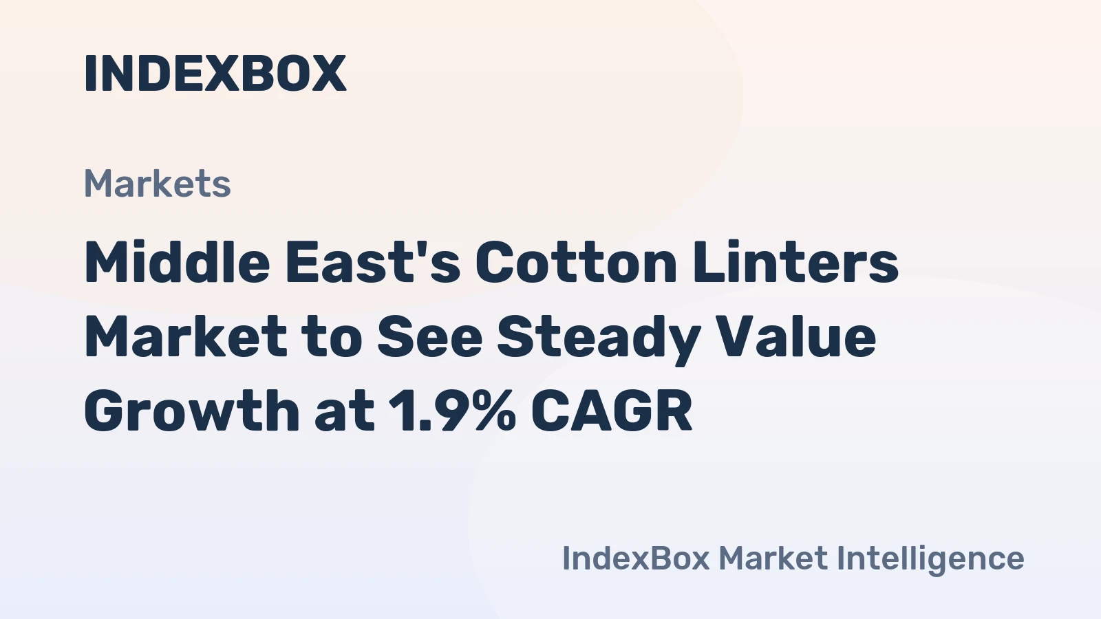Middle East's Cotton Linters Market to See Steady Value Growth at 1.9% CAGR