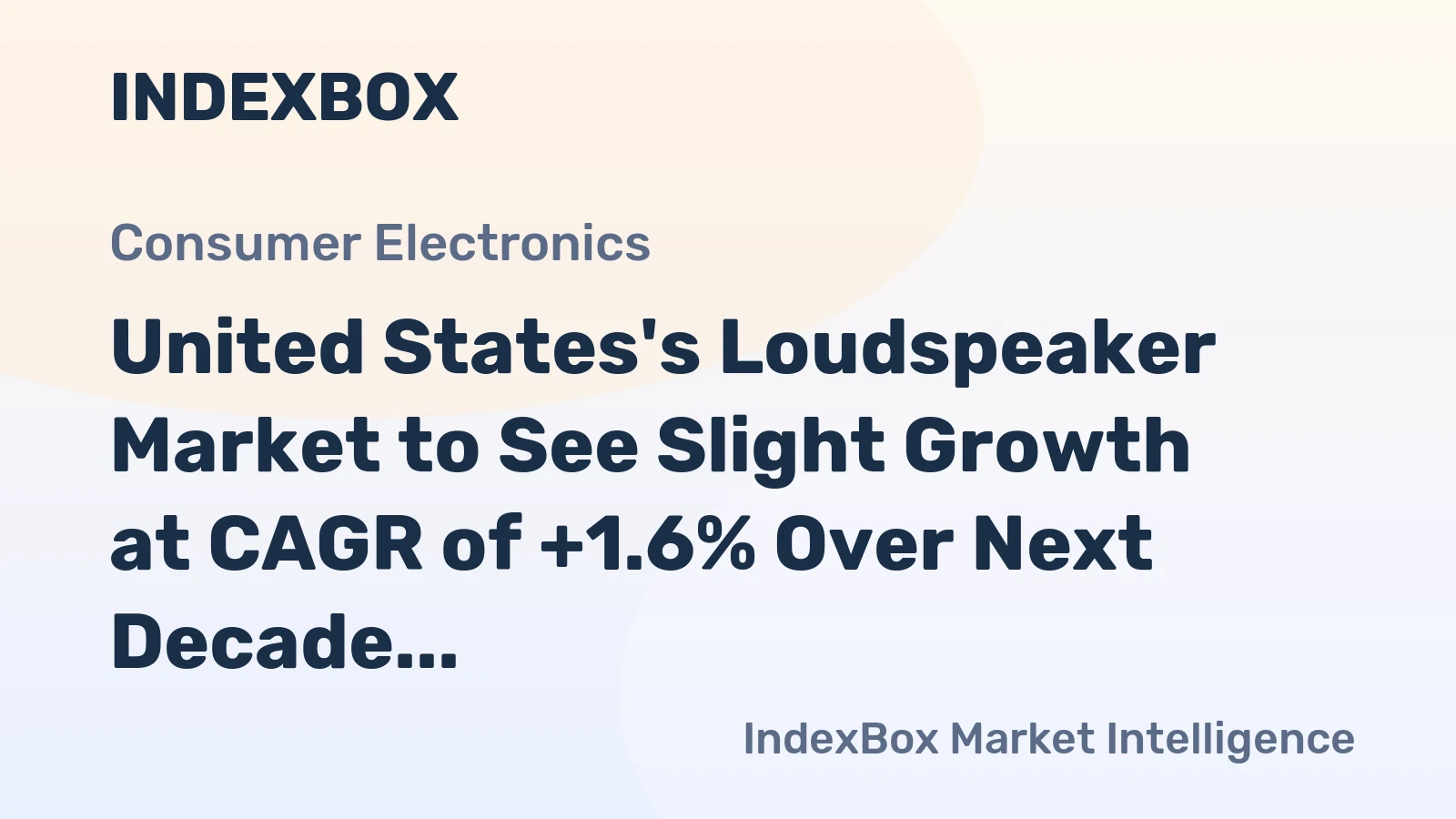 United States's Loudspeaker Market to See Slight Growth at CAGR of +1.6% Over Next Decade