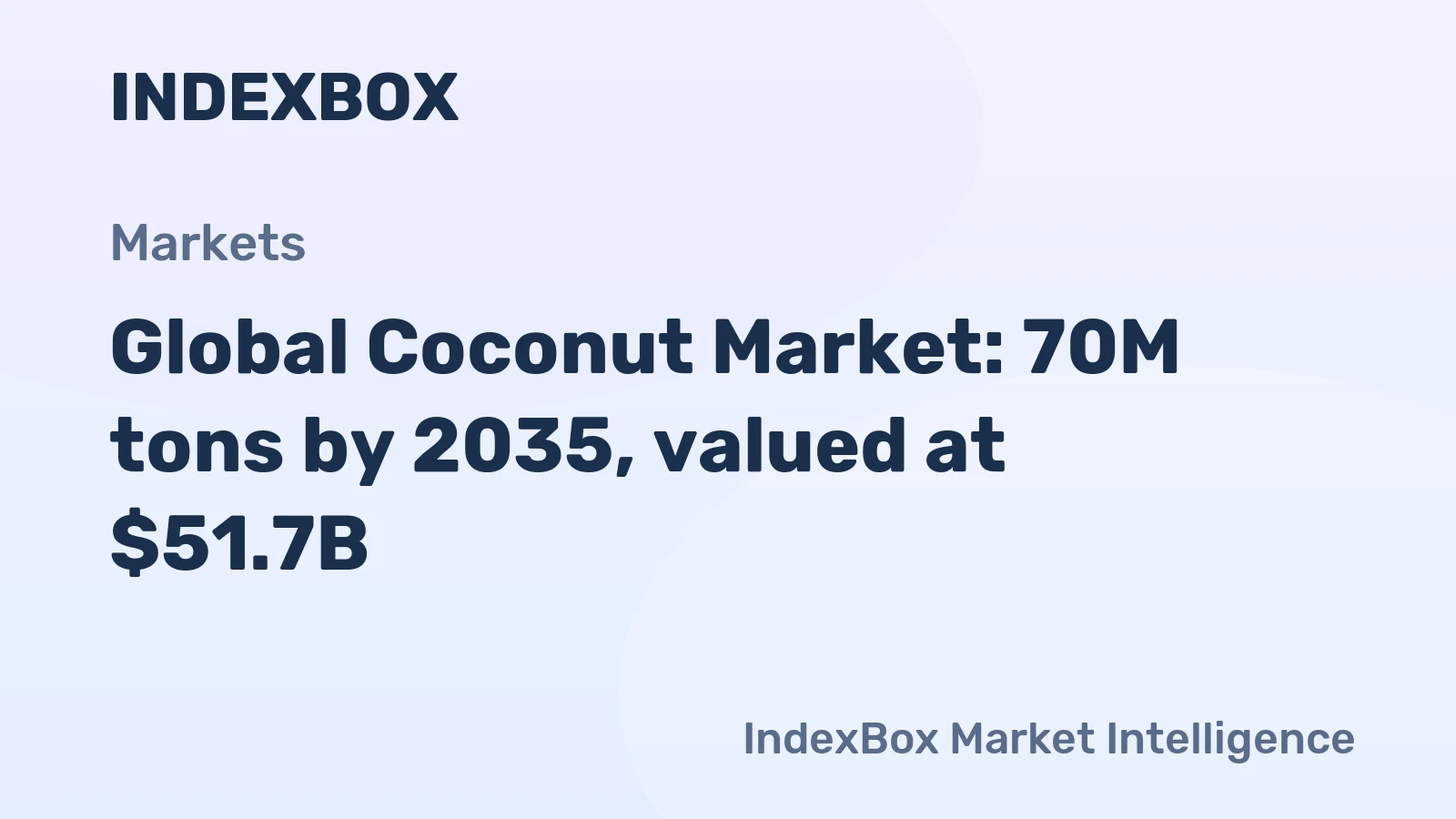 Global Coconut Market: 70M tons by 2035, valued at $51.7B