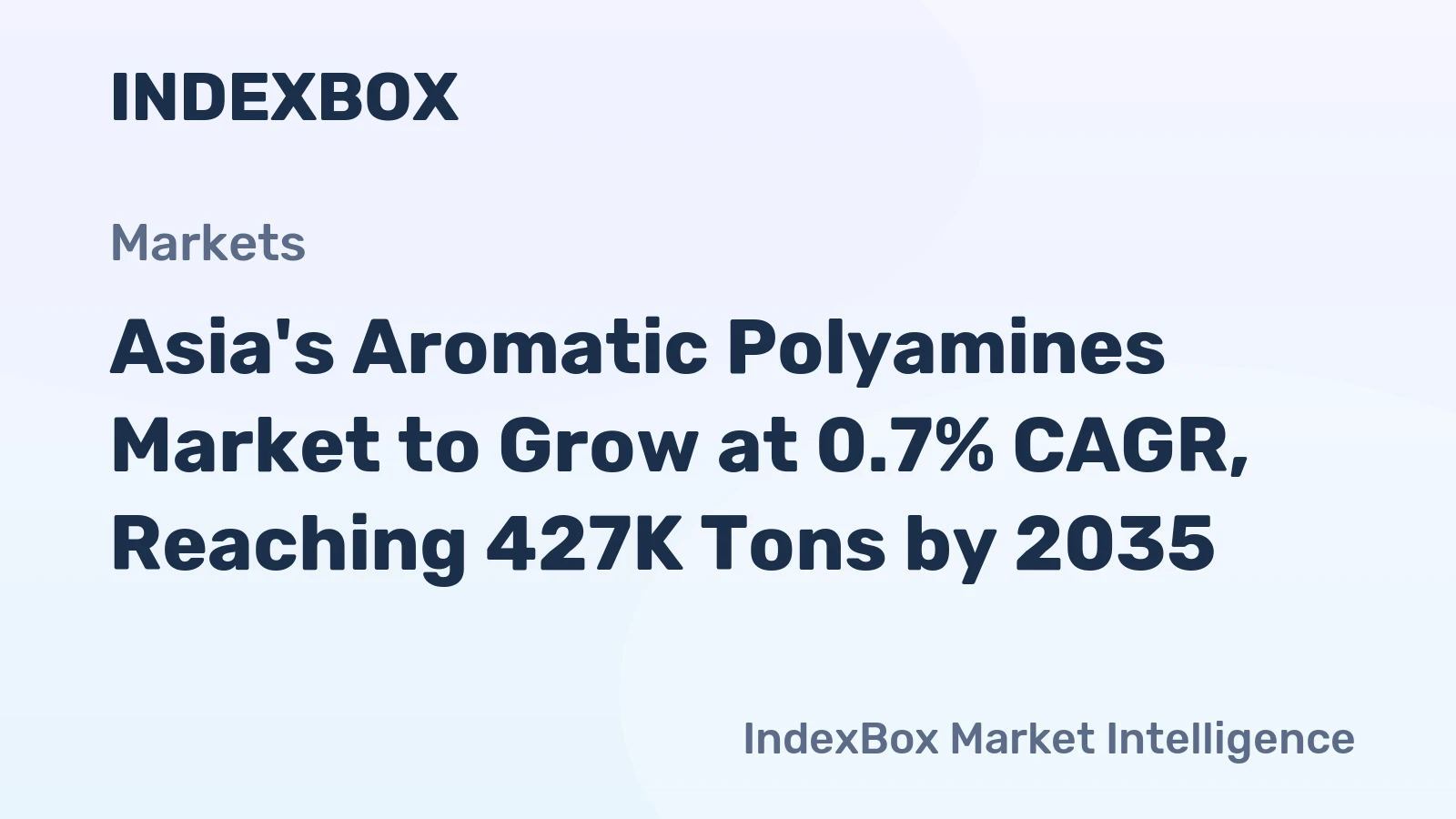 Asia's Aromatic Polyamines Market to Grow at 0.7% CAGR, Reaching 427K Tons by 2035