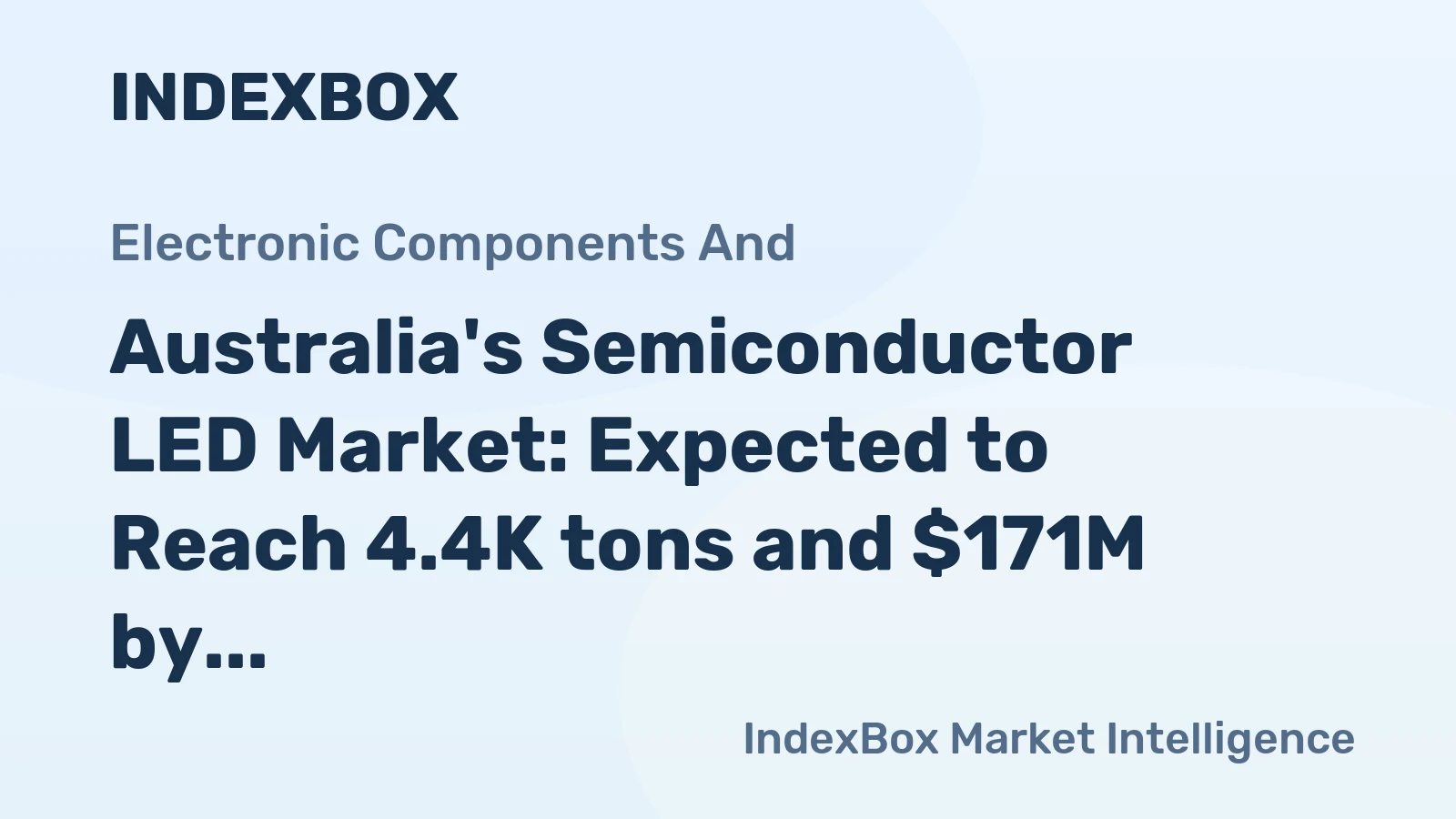 Australia's Semiconductor LED Market: Expected to Reach 4.4K tons and $171M by 2035