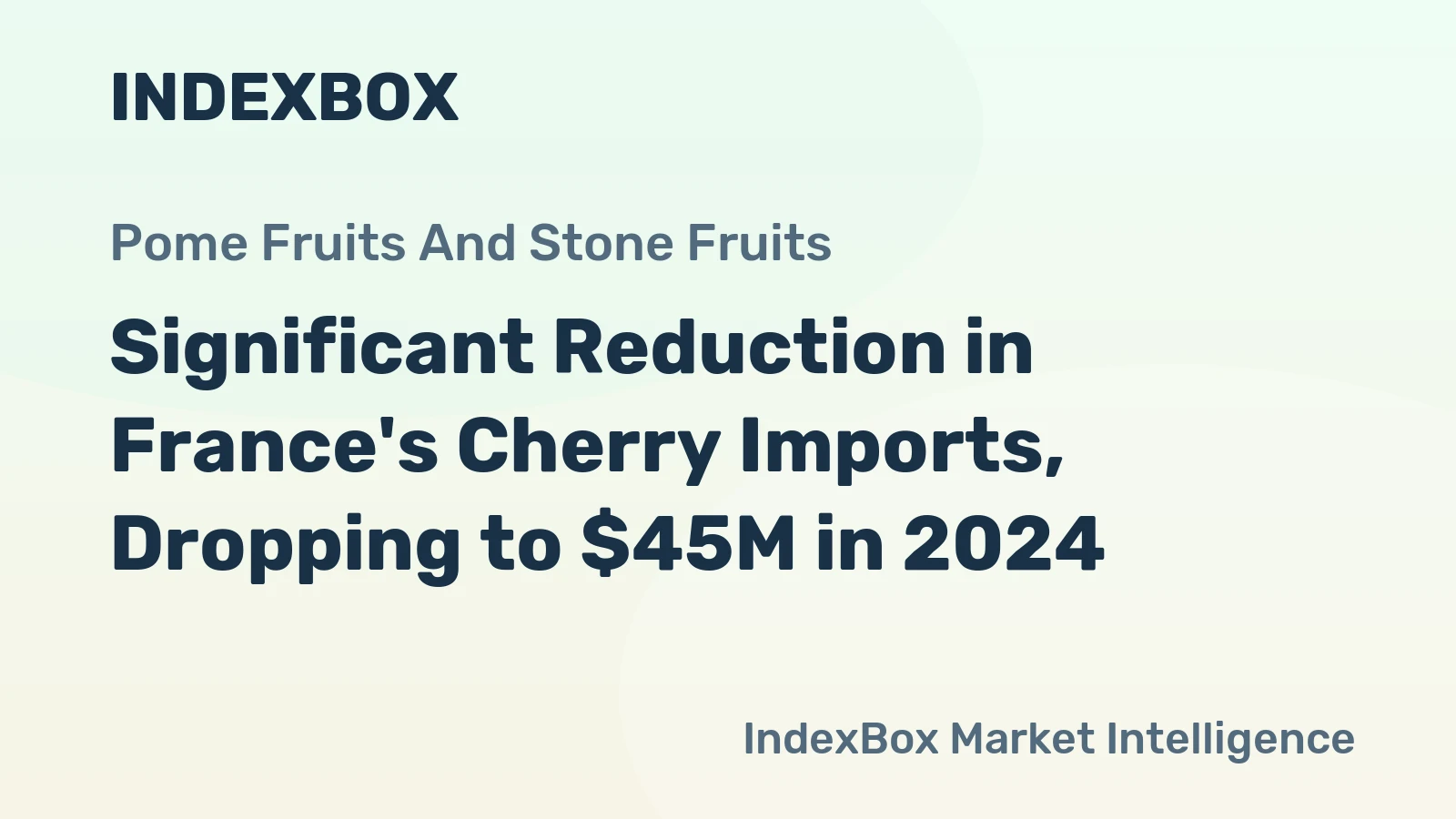 Significant Reduction in France's Cherry Imports, Dropping to $45M in 2024