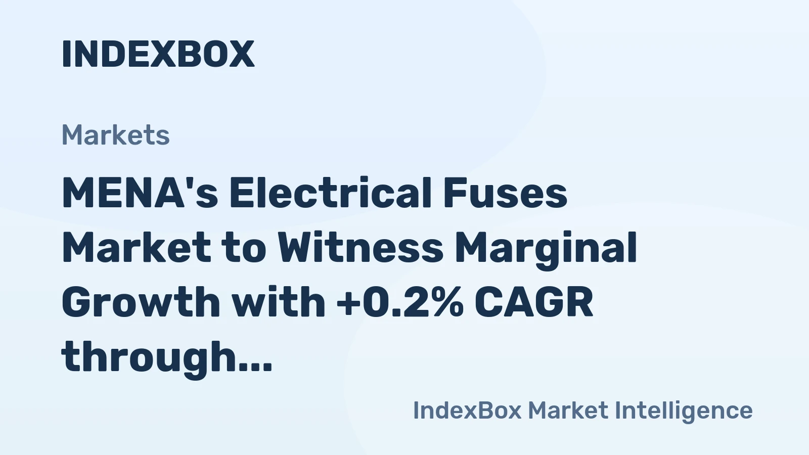 MENA's Electrical Fuses Market to Witness Marginal Growth with +0.2% CAGR through 2035