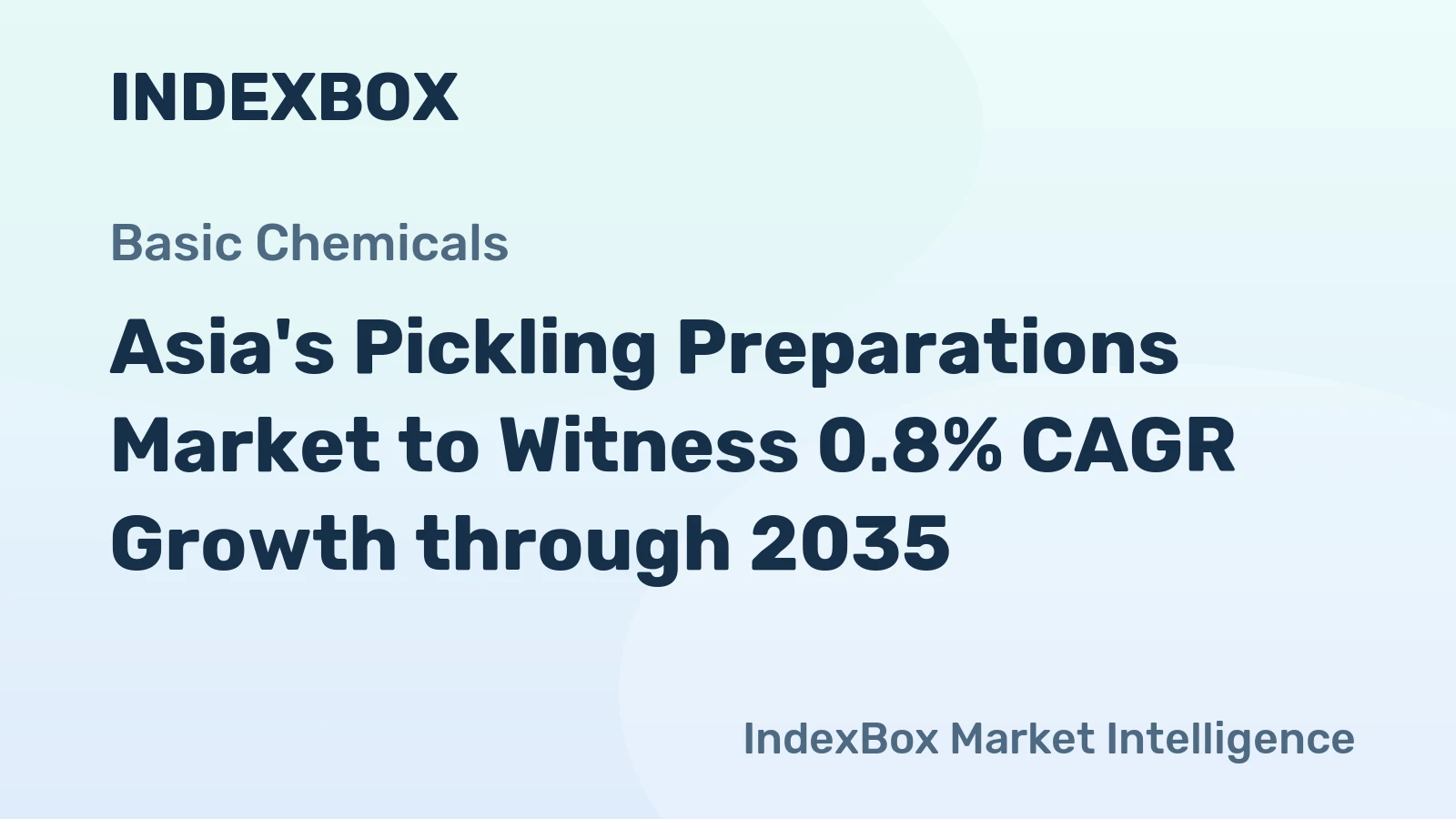 Asia's Pickling Preparations Market to Witness 0.8% CAGR Growth through 2035