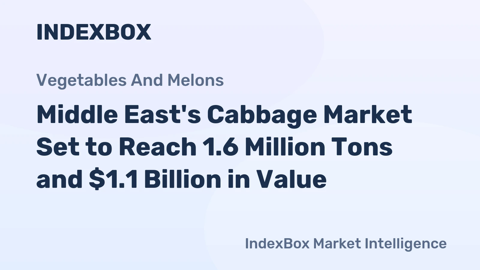 Middle East's Cabbage Market Set to Reach 1.6 Million Tons and $1.1 Billion in Value