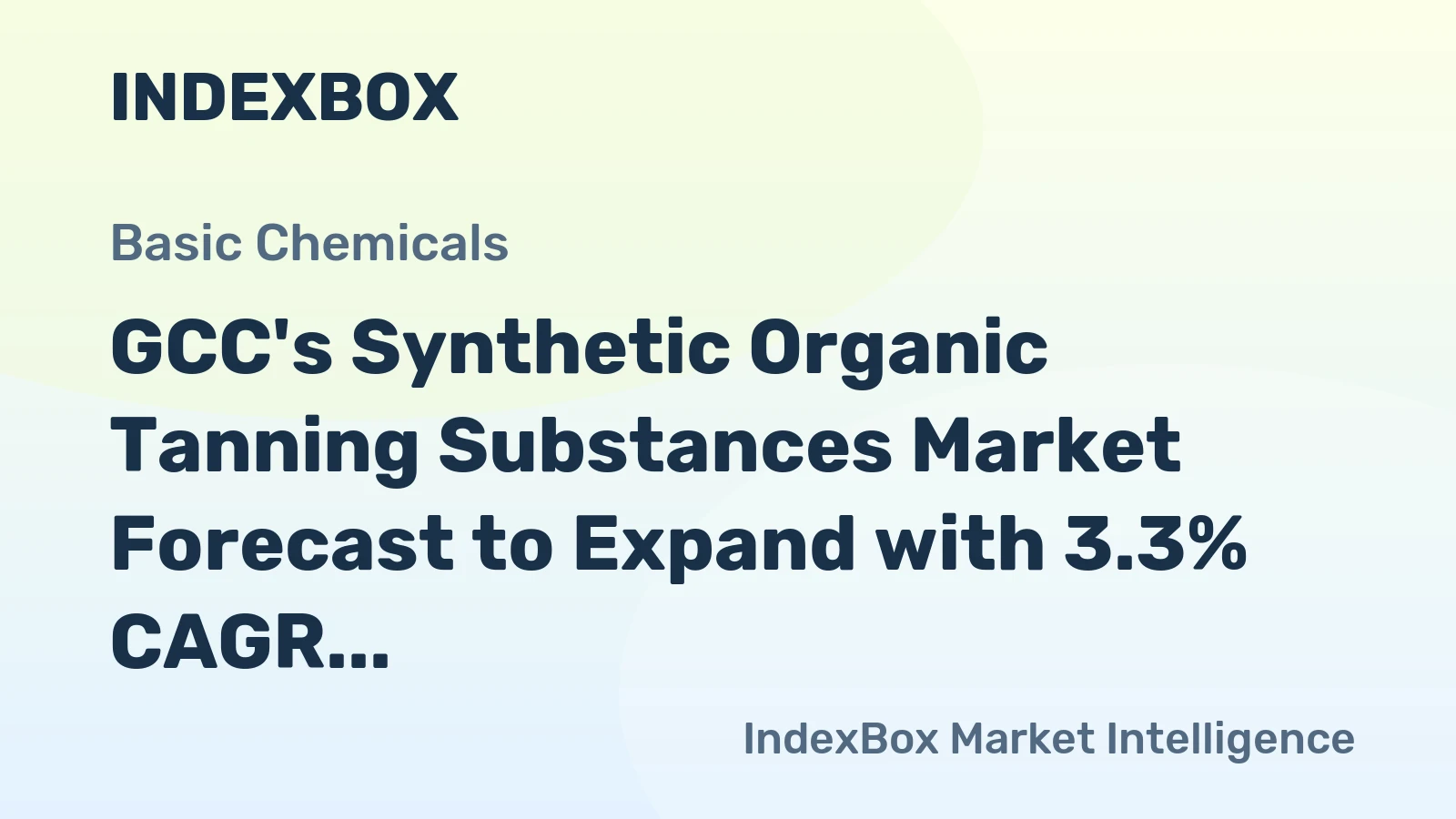 GCC's Synthetic Organic Tanning Substances Market Forecast to Expand with 3.3% CAGR