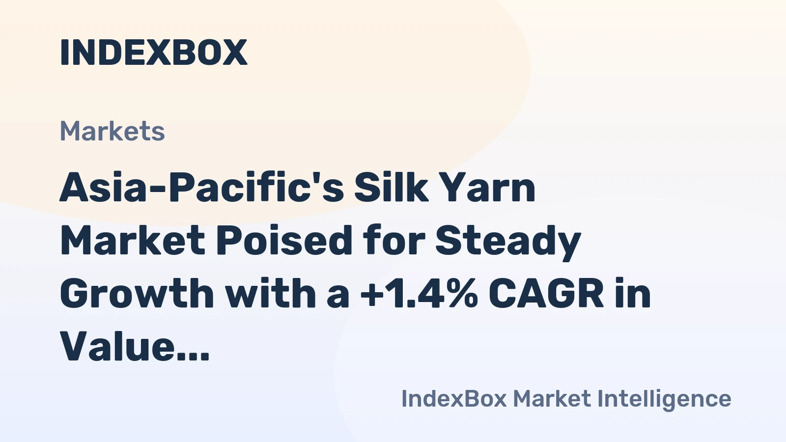 Asia-Pacific's Silk Yarn Market Poised for Steady Growth with a +1.4% CAGR in Value
