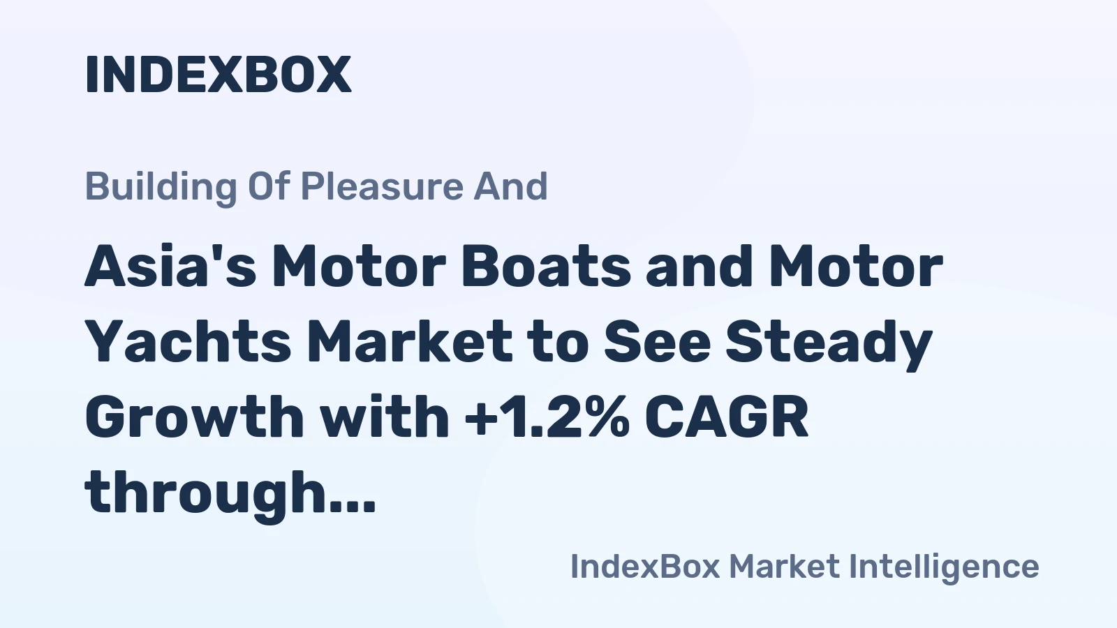 Asia's Motor Boats and Motor Yachts Market to See Steady Growth with +1.2% CAGR through 2035