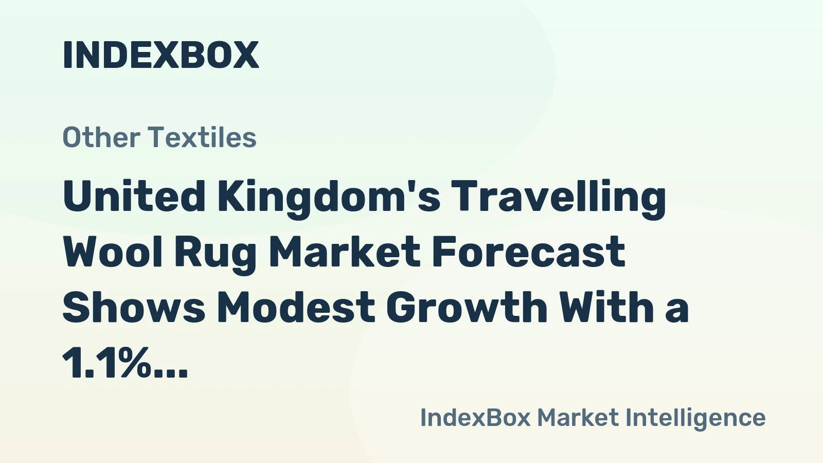 United Kingdom's Travelling Wool Rug Market Forecast Shows Modest Growth With a 1.1% Value CAGR