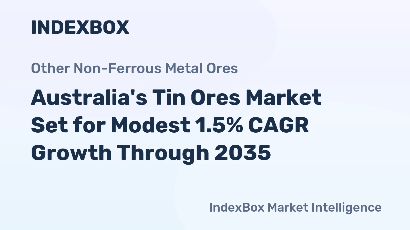 Australia's Tin Ores Market Set for Modest 1.5% CAGR Growth Through 2035