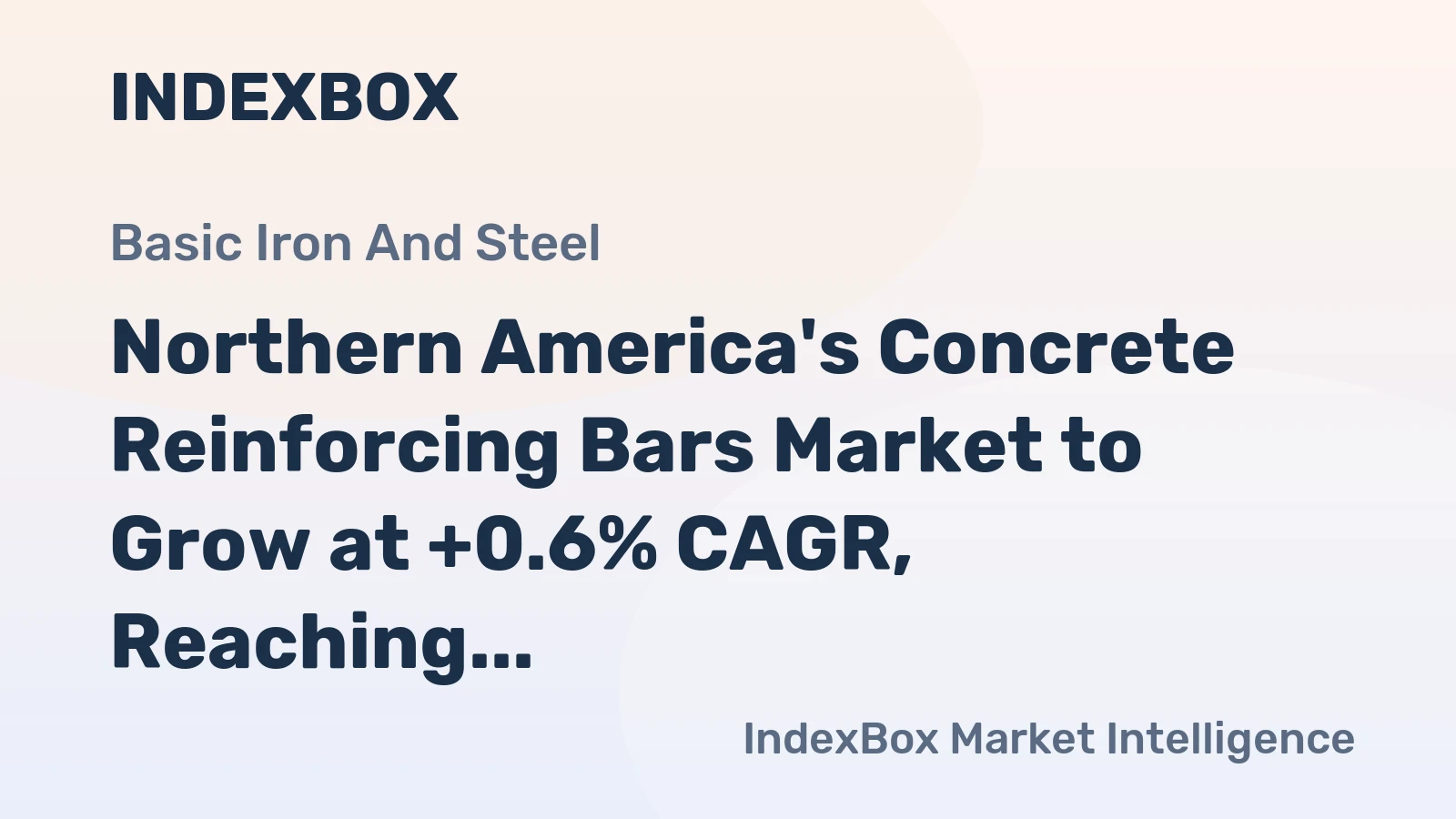 Northern America's Concrete Reinforcing Bars Market to Grow at +0.6% CAGR, Reaching $23.2B by 2035