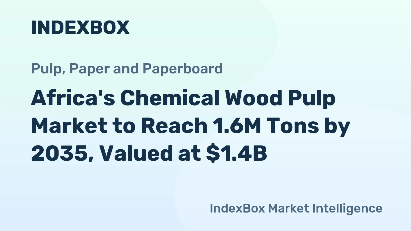 Africa's Chemical Wood Pulp Market to Reach 1.6M Tons by 2035, Valued at $1.4B
