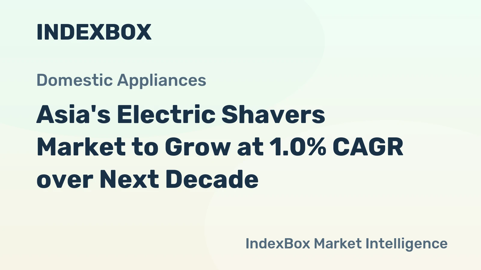 Asia's Electric Shavers Market to Grow at 1.0% CAGR over Next Decade