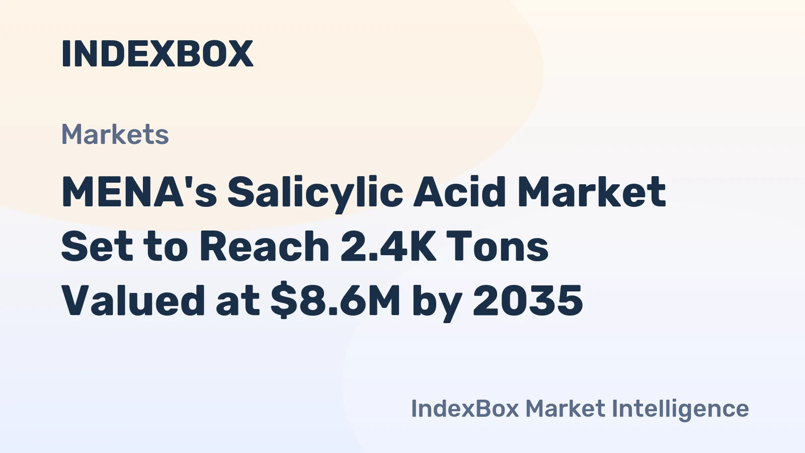 MENA's Salicylic Acid Market Set to Reach 2.4K Tons Valued at $8.6M by 2035