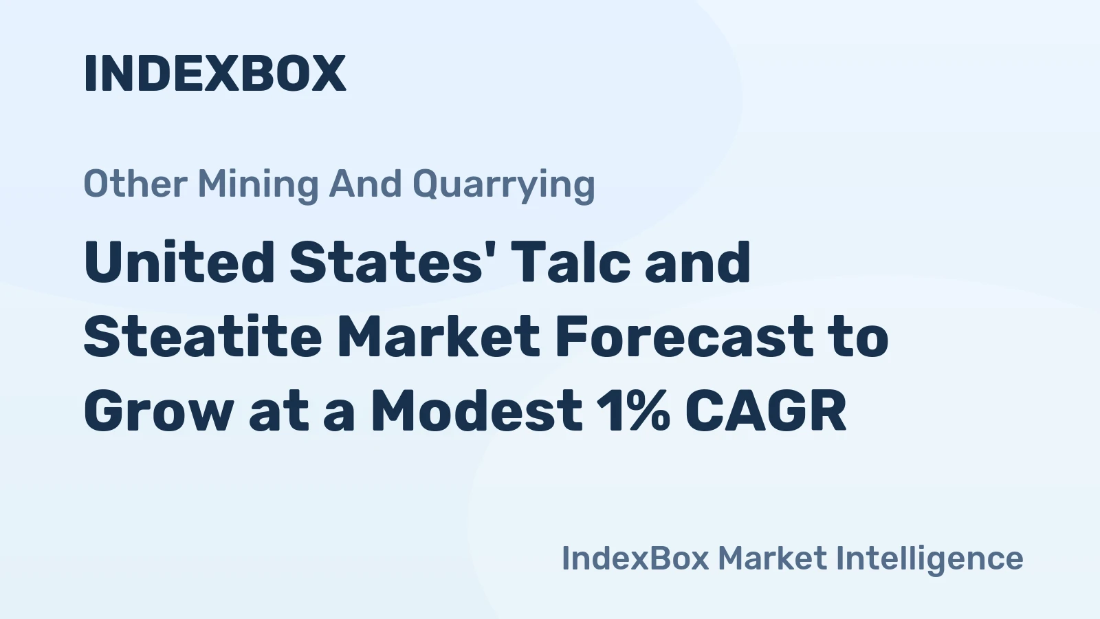 United States' Talc and Steatite Market Forecast to Grow at a Modest 1% CAGR