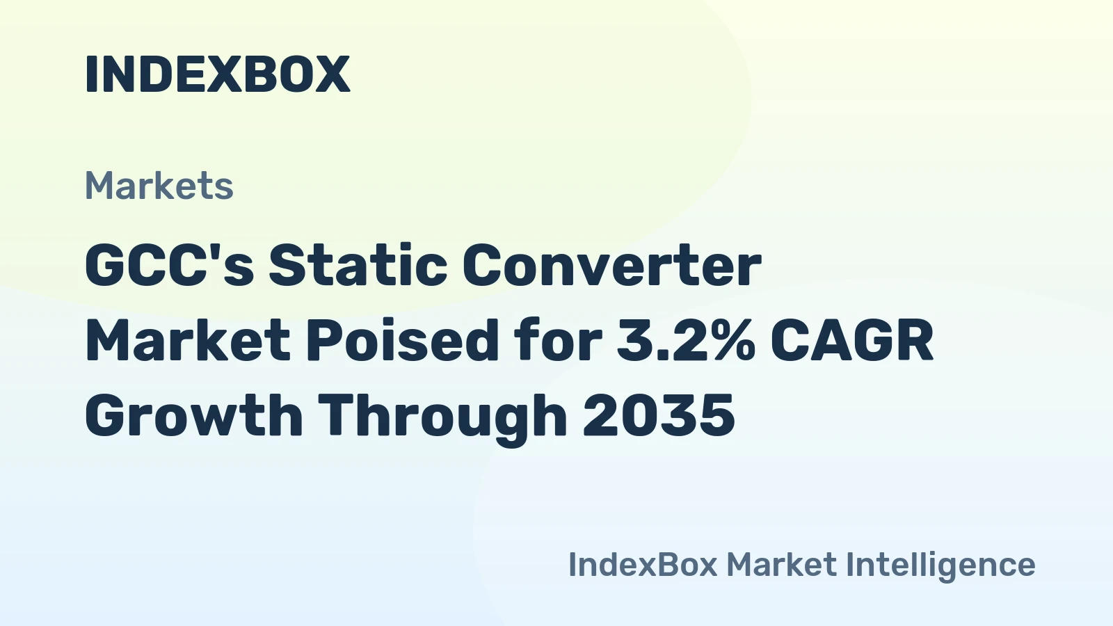 GCC's Static Converter Market Poised for 3.2% CAGR Growth Through 2035