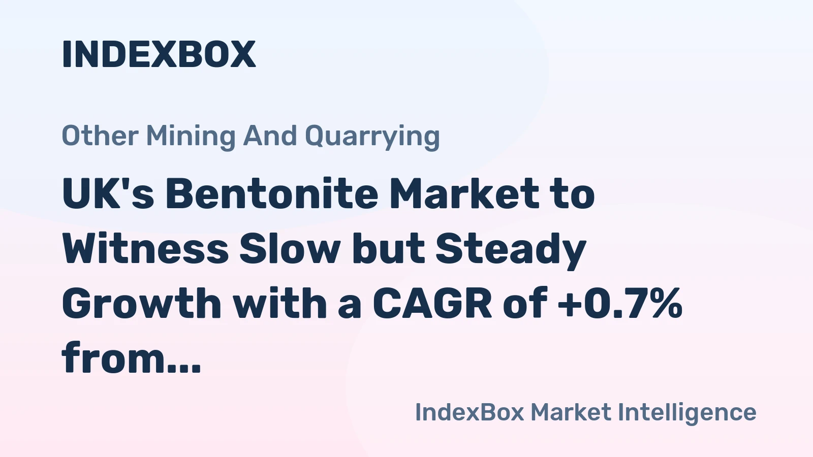 UK's Bentonite Market to Witness Slow but Steady Growth with a CAGR of +0.7% from 2024 to 2035