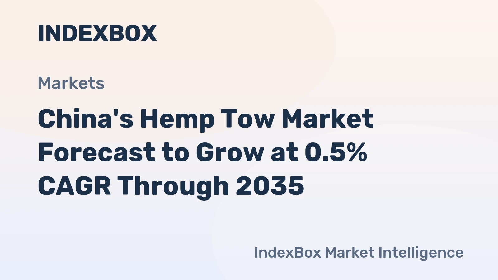 China's Hemp Tow Market Forecast to Grow at 0.5% CAGR Through 2035
