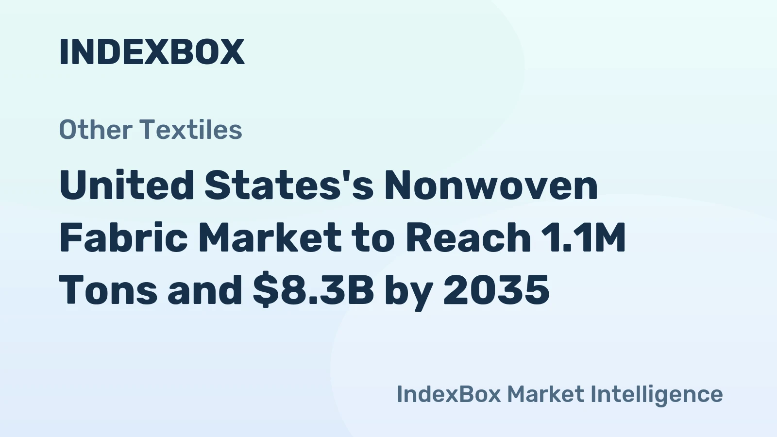 United States's Nonwoven Fabric Market to Reach 1.1M Tons and $8.3B by 2035