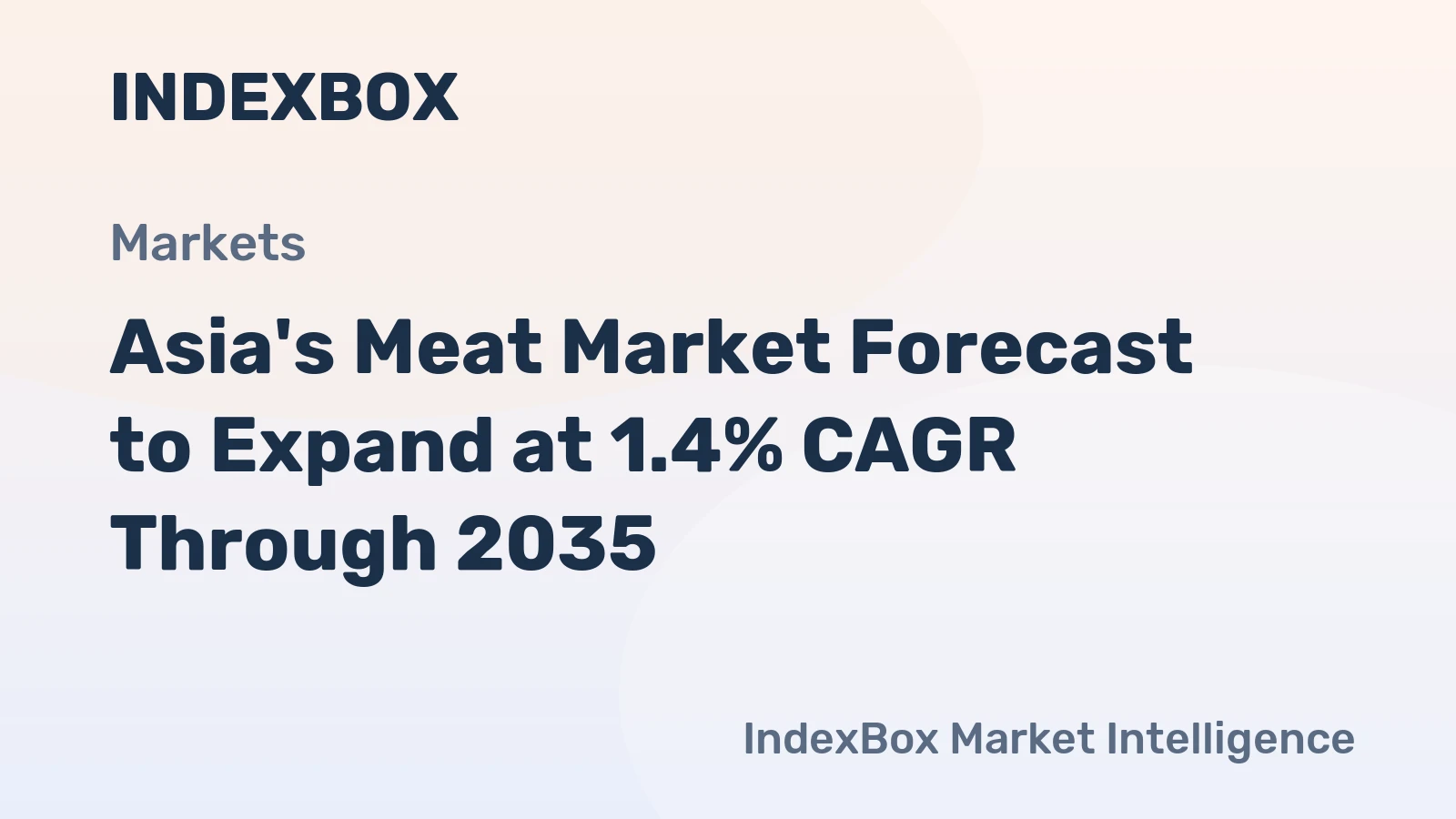 Asia's Meat Market Forecast to Expand at 1.4% CAGR Through 2035