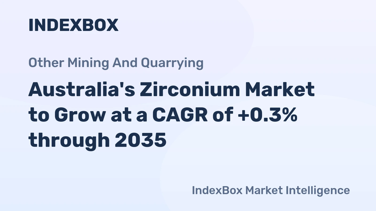 Australia's Zirconium Market to Grow at a CAGR of +0.3% through 2035