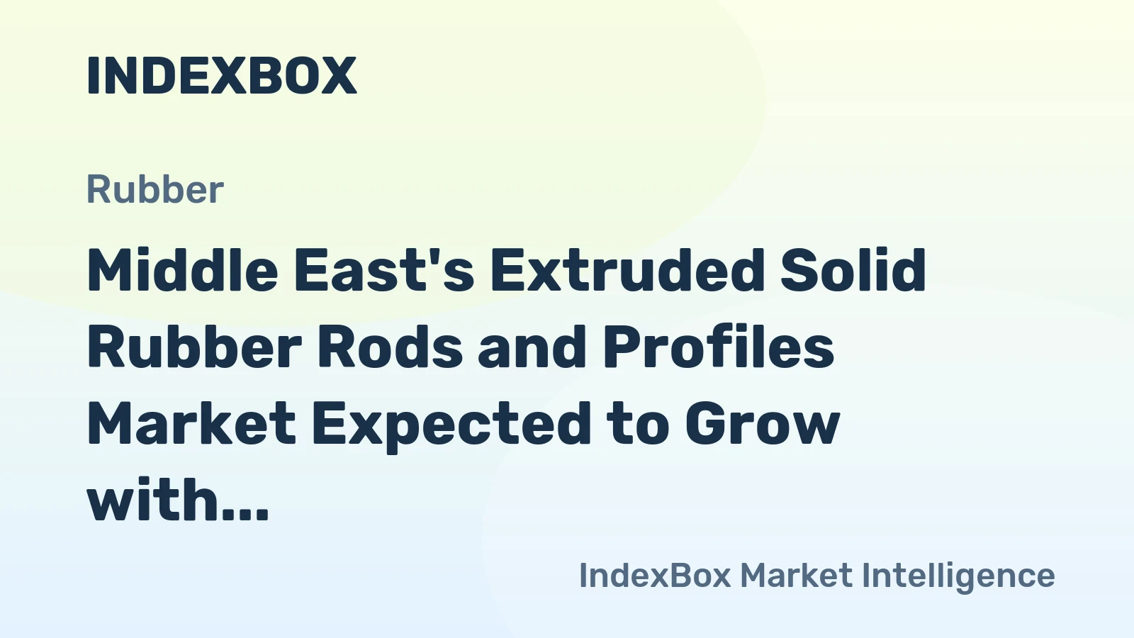 Middle East's Extruded Solid Rubber Rods and Profiles Market Expected to Grow with +2.8% CAGR, Reaching 67K Tons by 2035