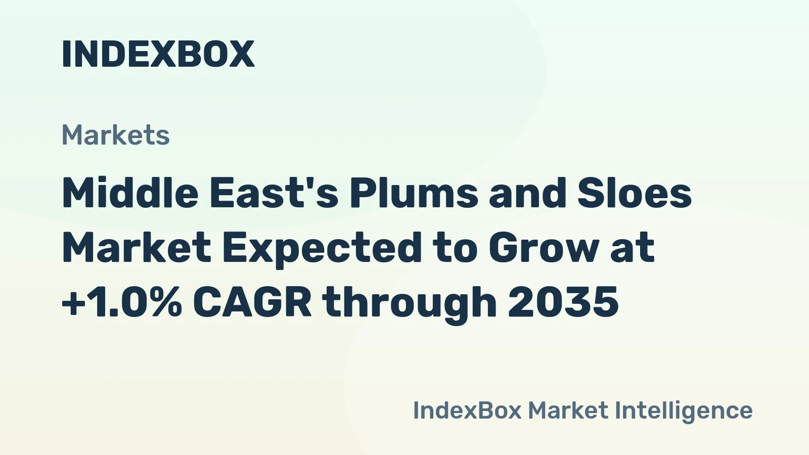 Middle East's Plums and Sloes Market Expected to Grow at +1.0% CAGR through 2035