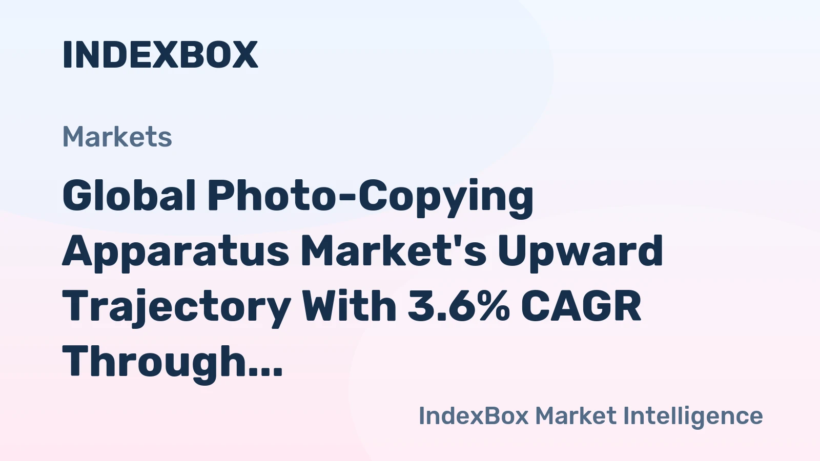 Global Photo-Copying Apparatus Market's Upward Trajectory With 3.6% CAGR Through 2035