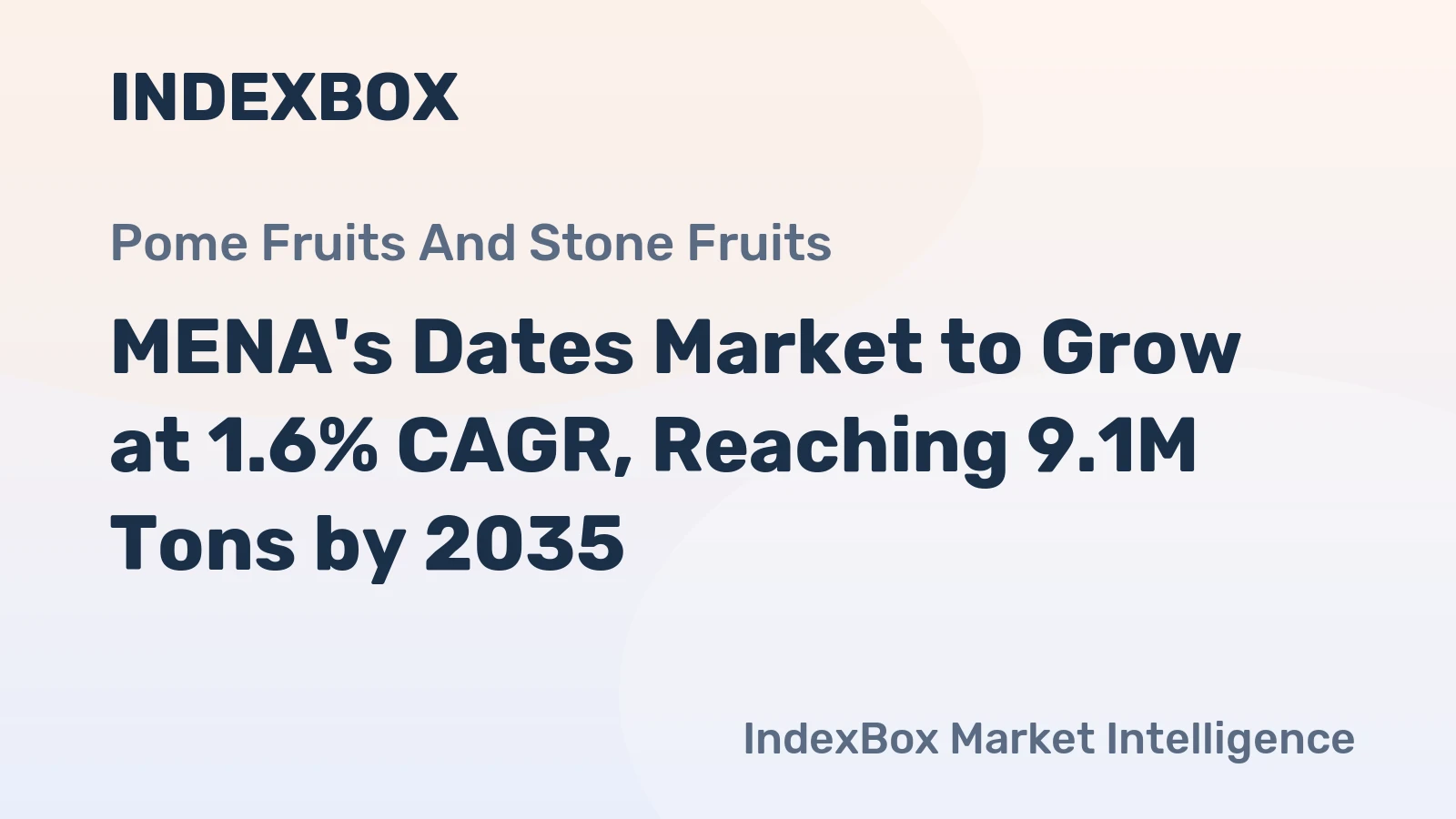 MENA's Dates Market to Grow at 1.6% CAGR, Reaching 9.1M Tons by 2035