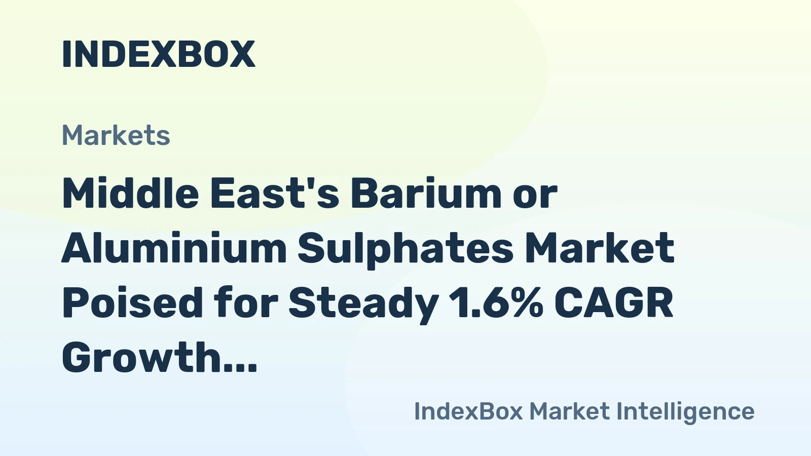 Middle East's Barium or Aluminium Sulphates Market Poised for Steady 1.6% CAGR Growth Through 2035