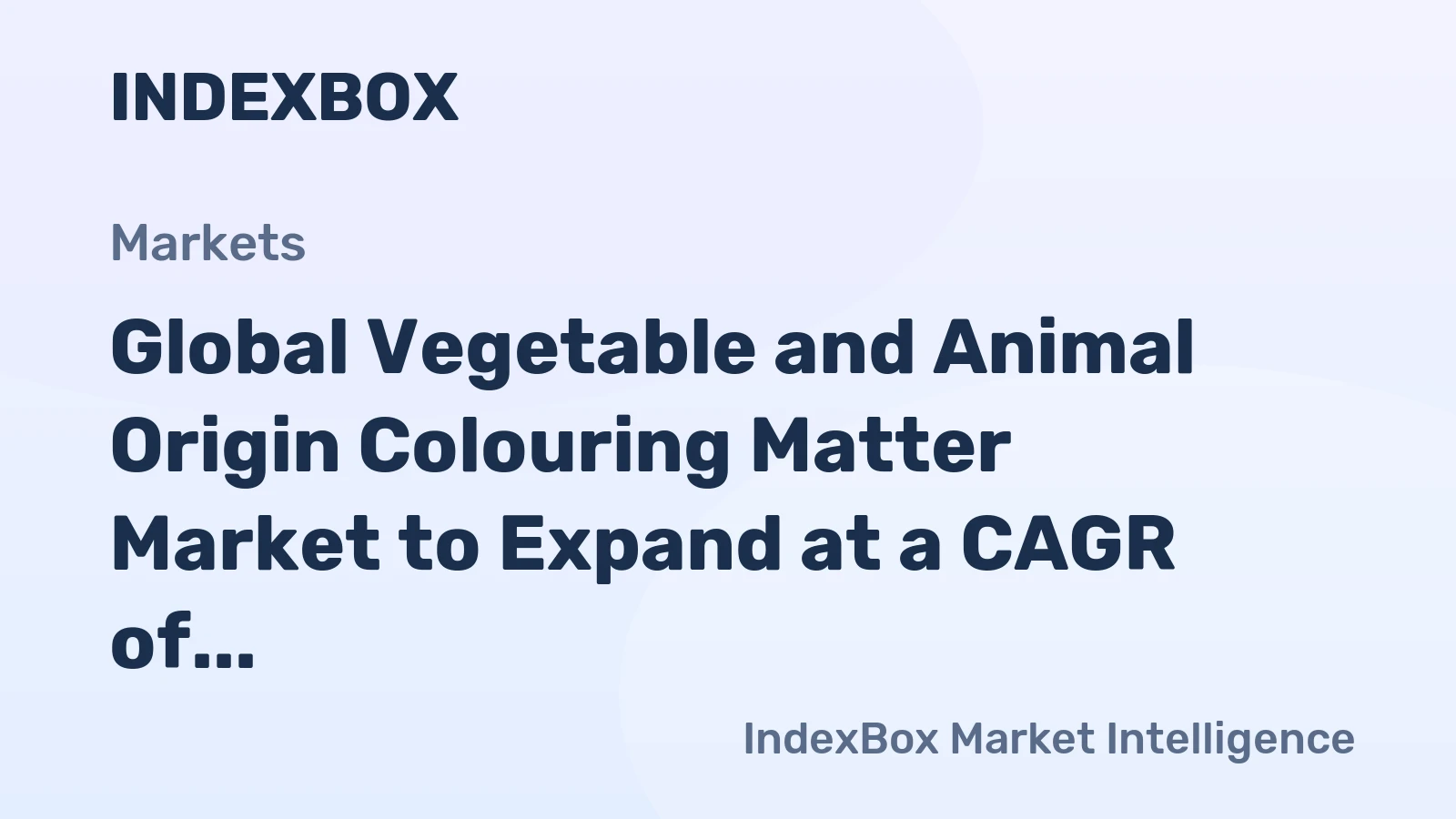 Global Vegetable and Animal Origin Colouring Matter Market to Expand at a CAGR of +1.4% from 2024 to 2035
