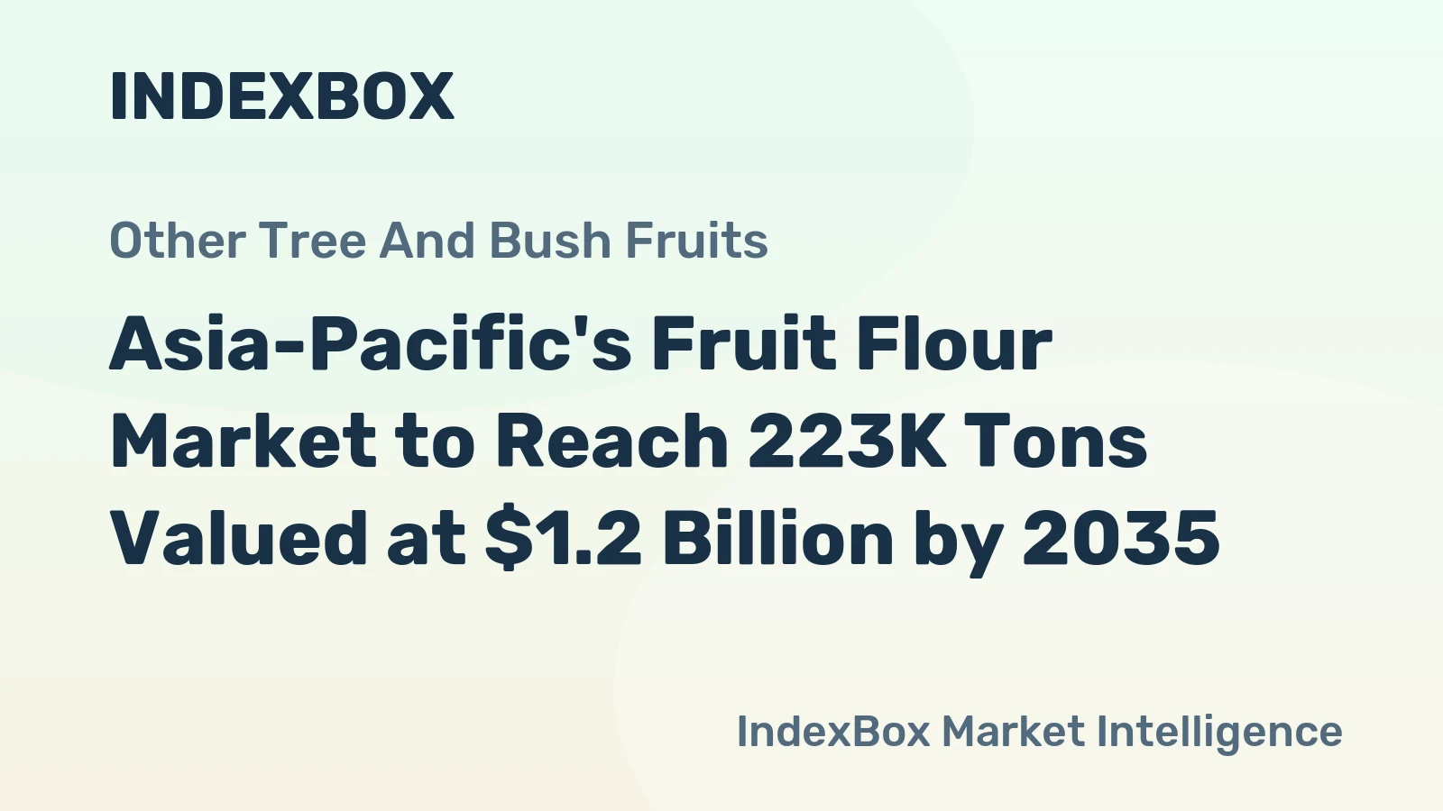 Asia-Pacific's Fruit Flour Market to Reach 223K Tons Valued at $1.2 Billion by 2035