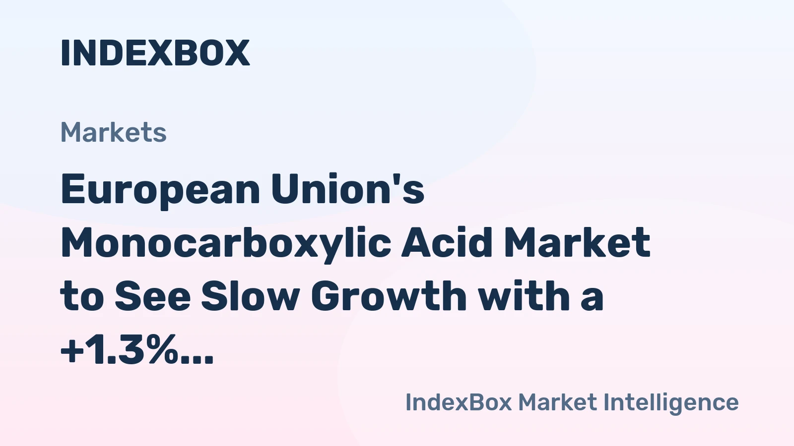 European Union's Monocarboxylic Acid Market to See Slow Growth with a +1.3% CAGR over the Next Decade, Reaching $1.6B by 2035