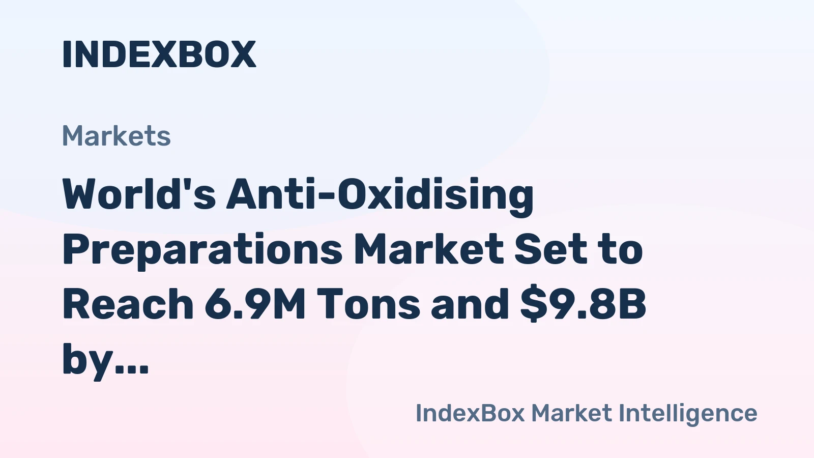 World's Anti-Oxidising Preparations Market Set to Reach 6.9M Tons and $9.8B by 2035