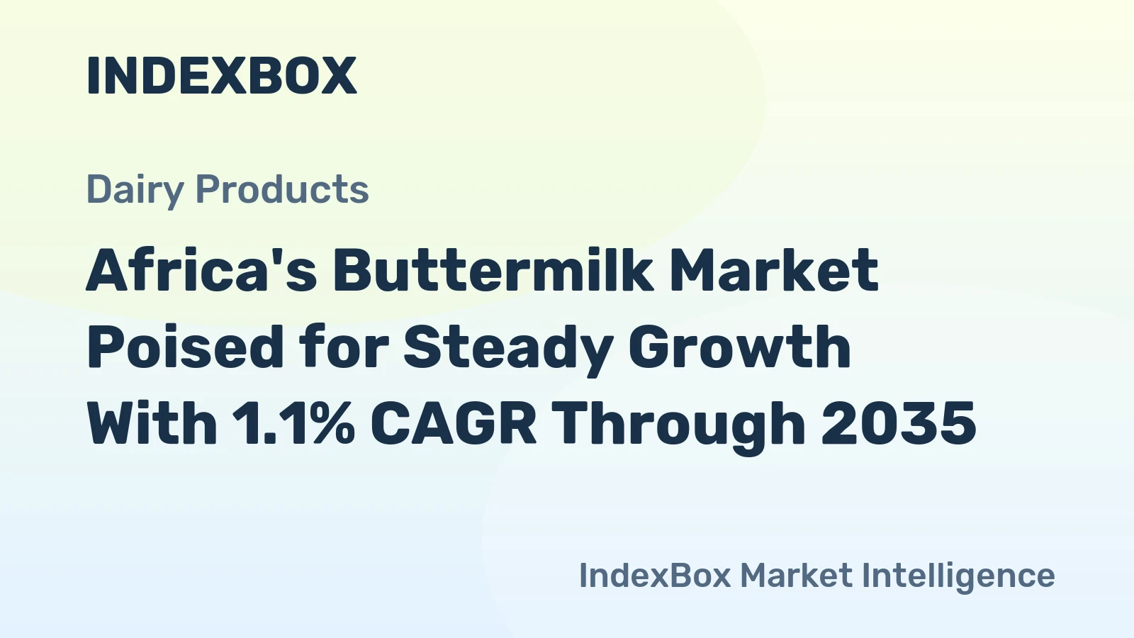 Africa's Buttermilk Market Poised for Steady Growth With 1.1% CAGR Through 2035