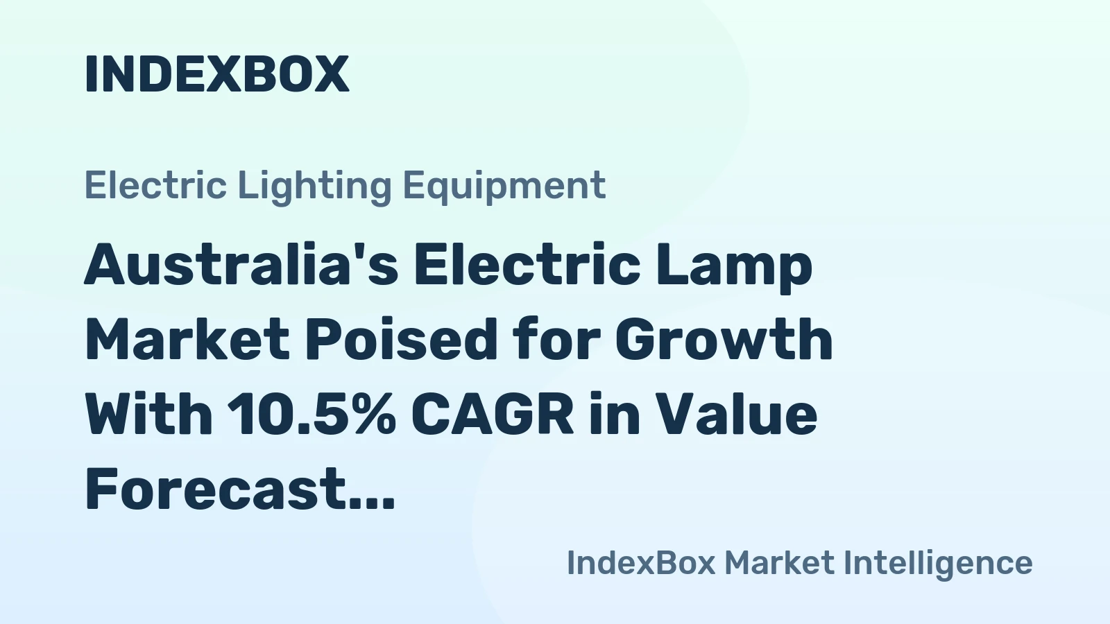 Australia's Electric Lamp Market Poised for Growth With 10.5% CAGR in Value Forecast