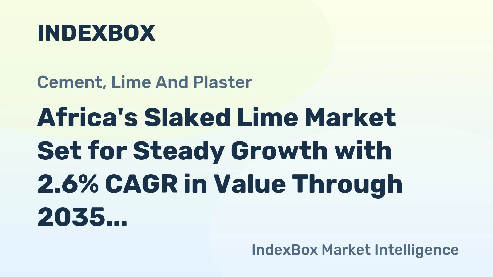 Africa's Slaked Lime Market Set for Steady Growth with 2.6% CAGR in Value Through 2035