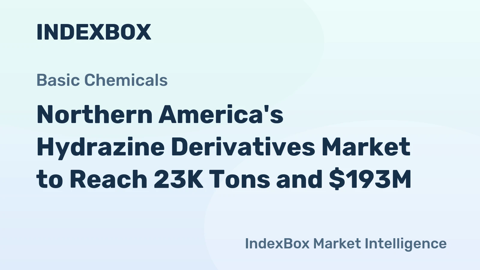 Northern America's Hydrazine Derivatives Market to Reach 23K Tons and $193M