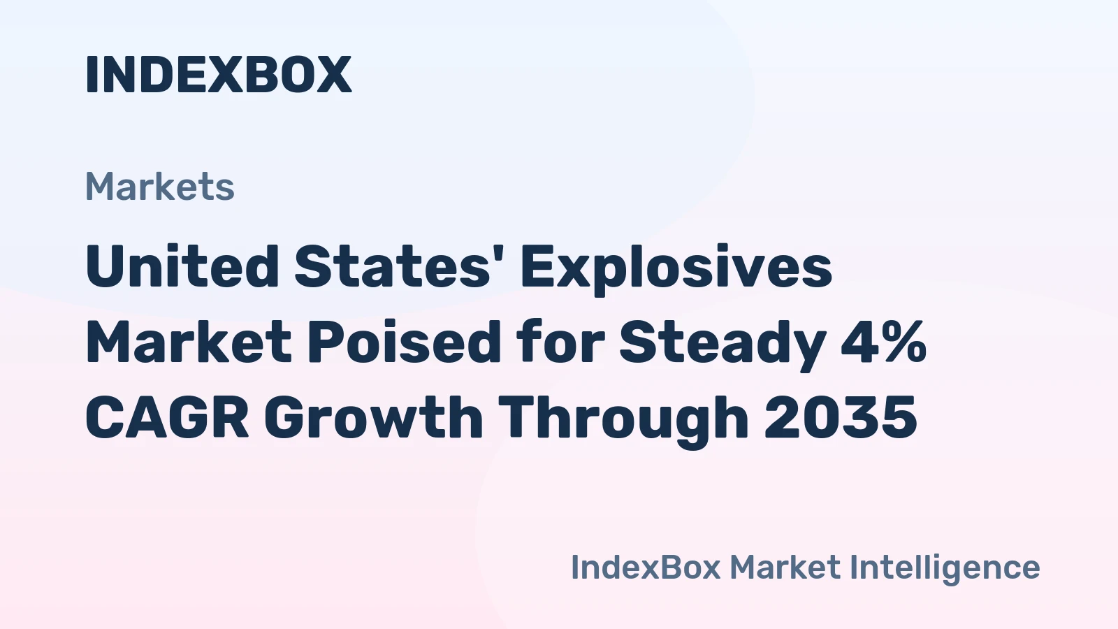United States' Explosives Market Poised for Steady 4% CAGR Growth Through 2035