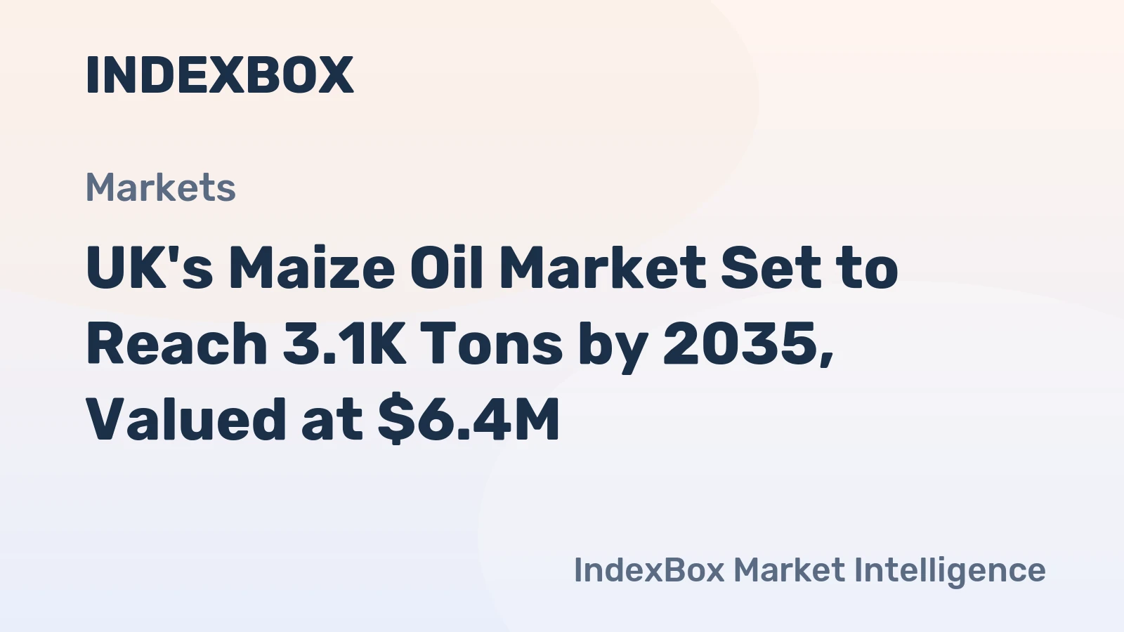UK's Maize Oil Market Set to Reach 3.1K Tons by 2035, Valued at $6.4M