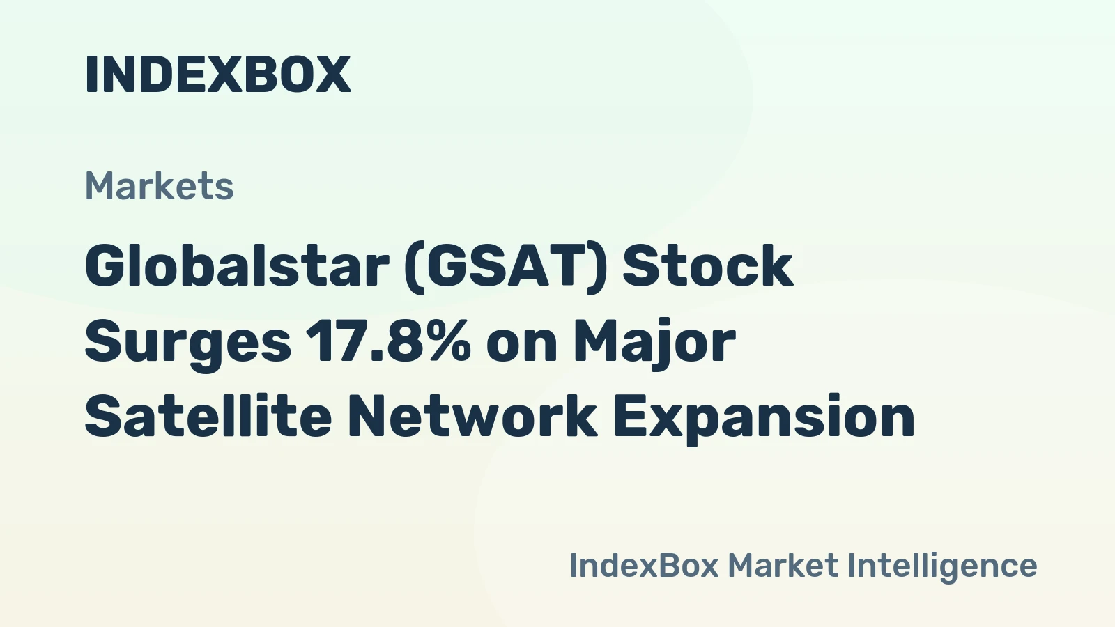Globalstar (GSAT) Stock Surges 17.8% on Major Satellite Network Expansion
