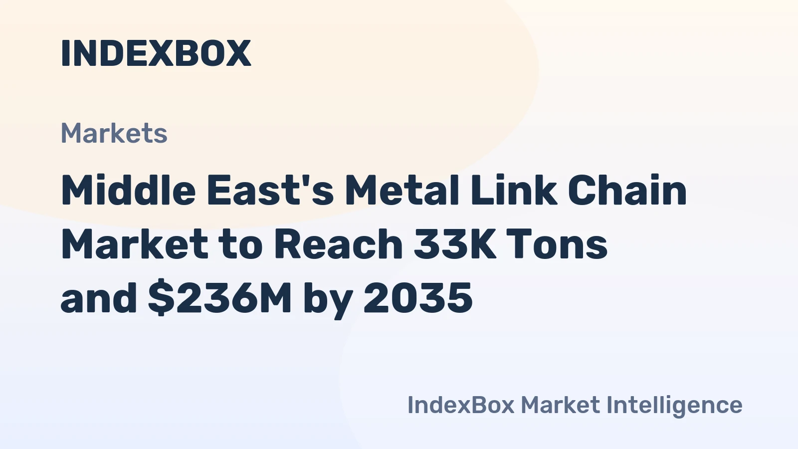 Middle East's Metal Link Chain Market to Reach 33K Tons and $236M by 2035